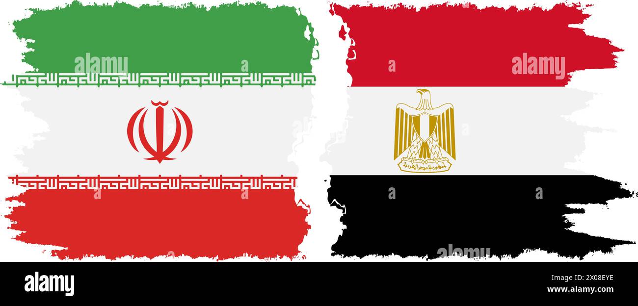 Egypt and Iran grunge flags connection, vector Stock Vector Image & Art ...
