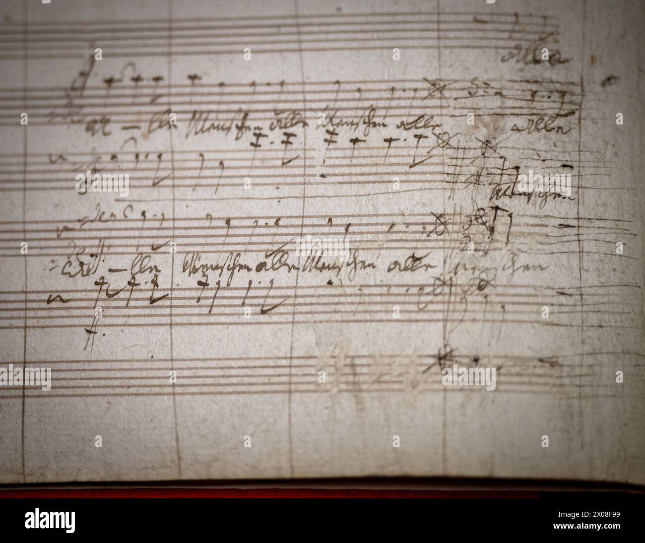 Berlin, Germany. 10th Apr, 2024. Part of the manuscript of Symphony No ...