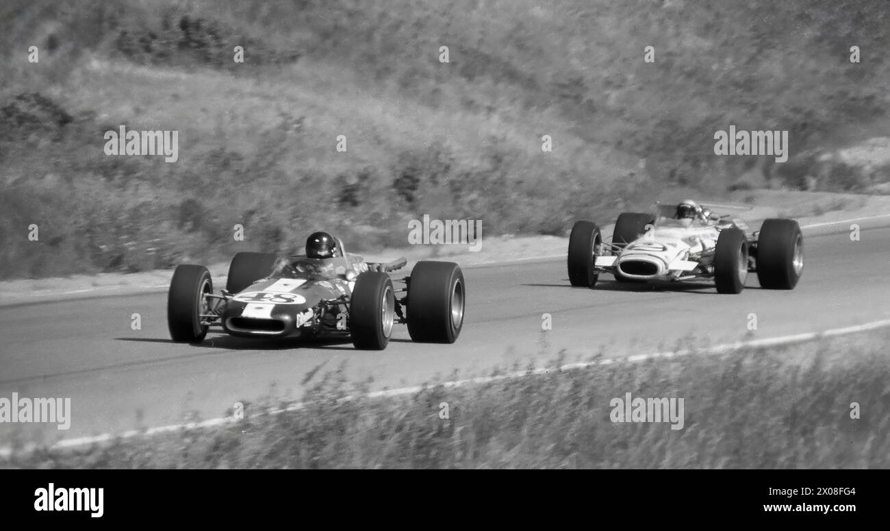 Dan Gurney, finished 1st leading Mario Andretti finished 2nd in the ...