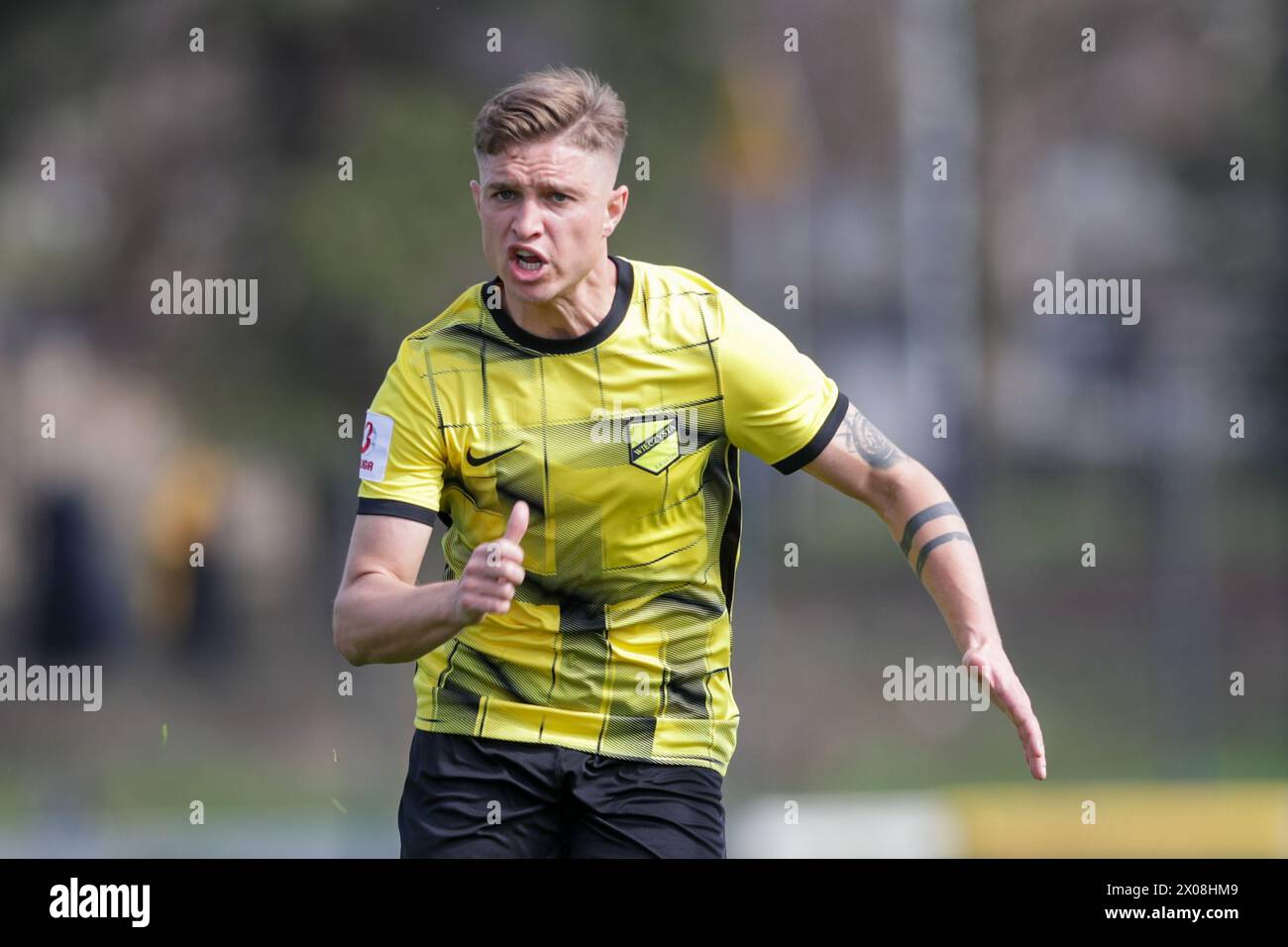 Michal Trabka of Wieczysta Krakow seen during Polish III League Group ...