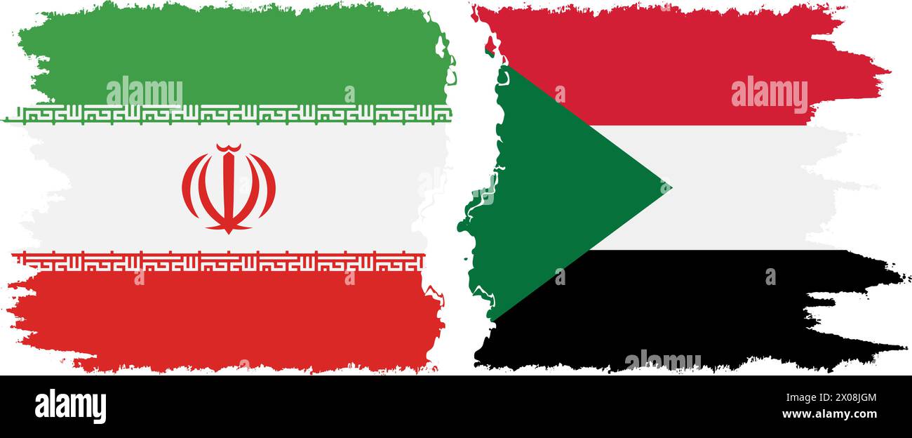 Sudan and Iran grunge flags connection, vector Stock Vector Image & Art ...
