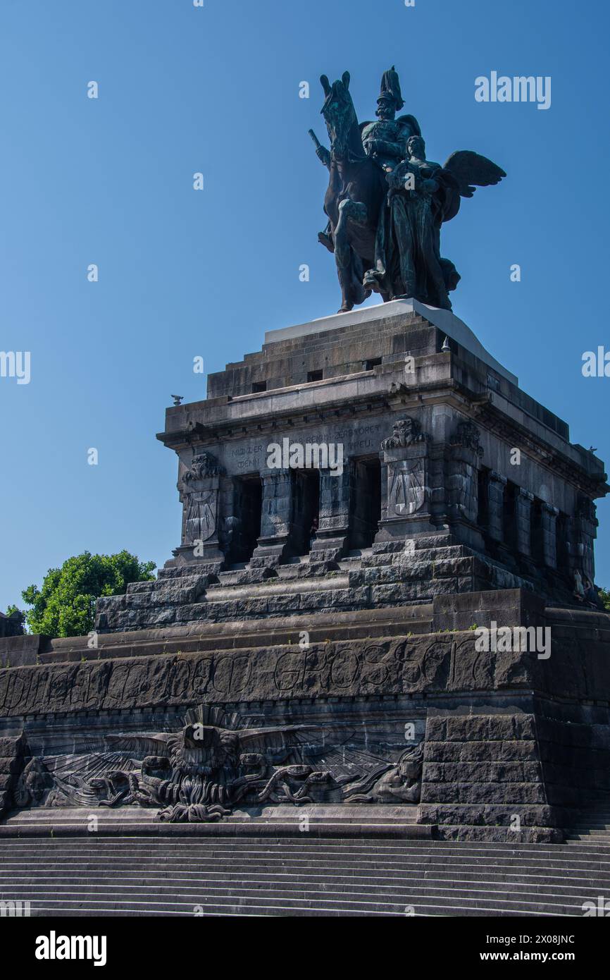 Koblenz, Germany 24 June 2023, The Kaiser Wilhelm monument at the ...