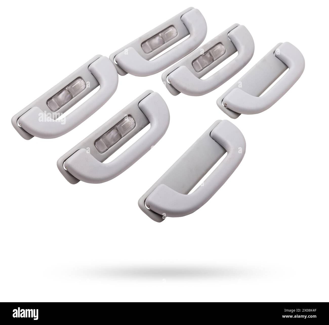 Vehicle interior grab handle on white isolated background. Auto service ...
