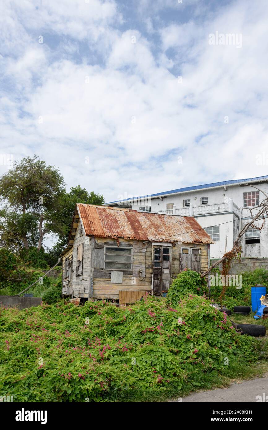 Traditional wooden building, Port Elizabeth, Bequia Island, St Vincent ...