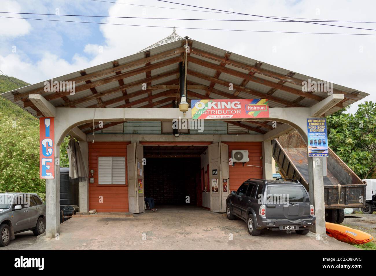 Distribution depot for the local Saint Vincent manufactured Hairoun ...