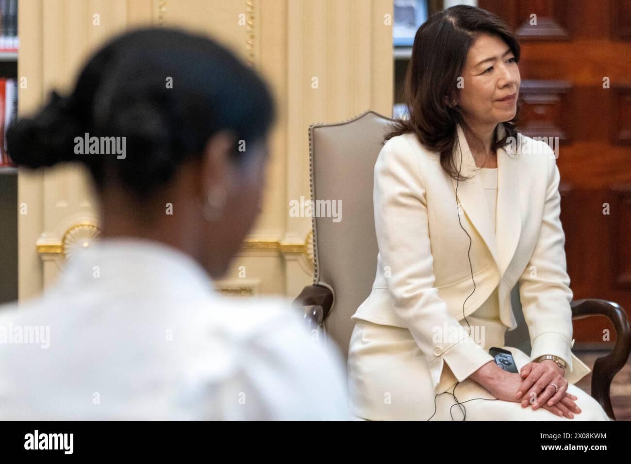 Kishida Yuko, wife of Japan's Prime Minister Fumio Kishida, attends an ...