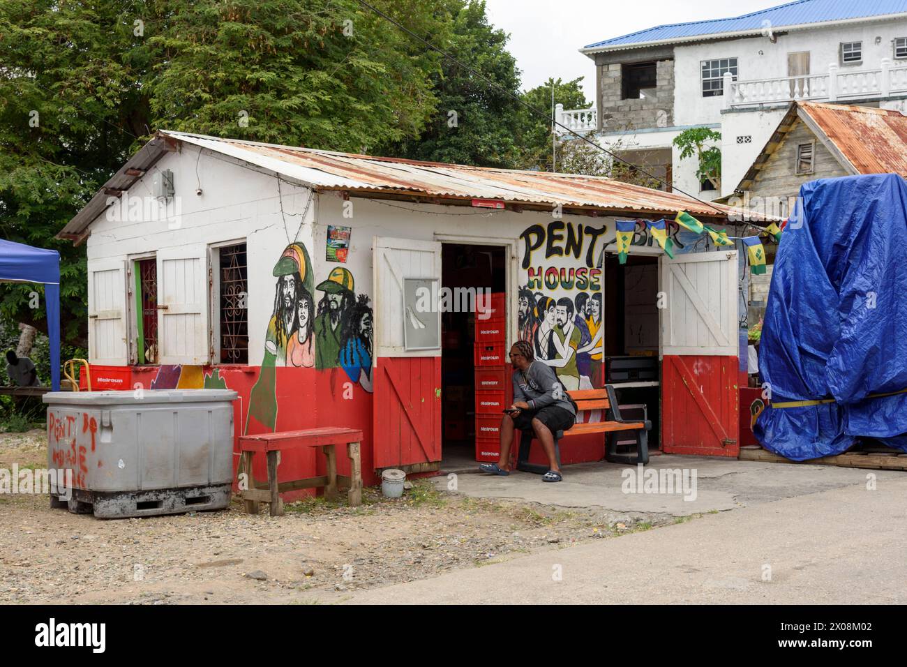 Colourful painted Penthouse bar, popular for music and dancing in the ...