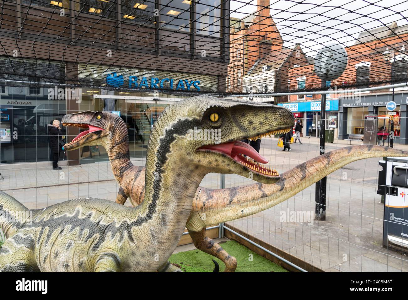 Two models of dinosaurs in cage hi-res stock photography and images - Alamy
