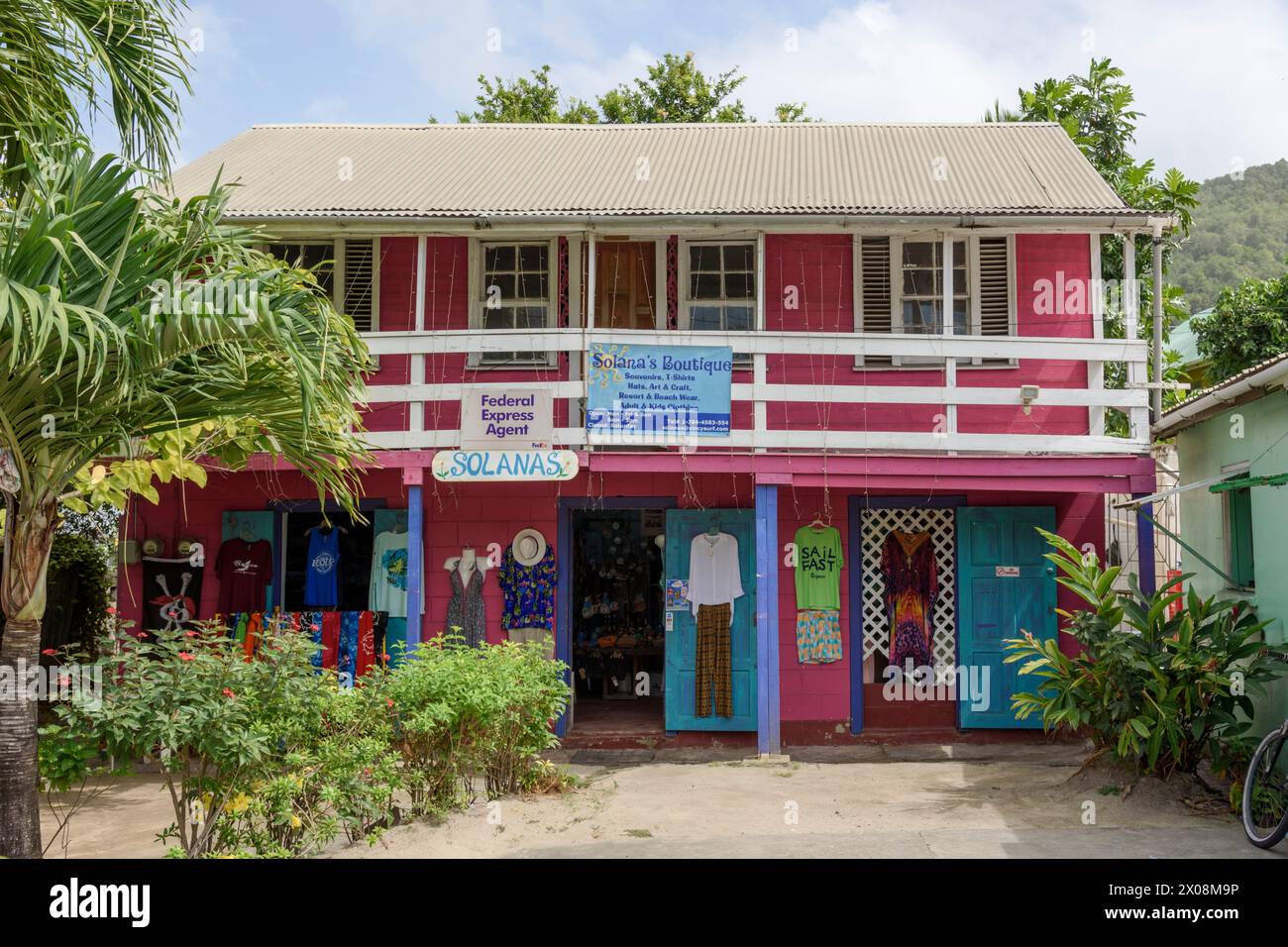 Solana's Boutique, a colourful painted clothes shop, Port Elizabeth ...