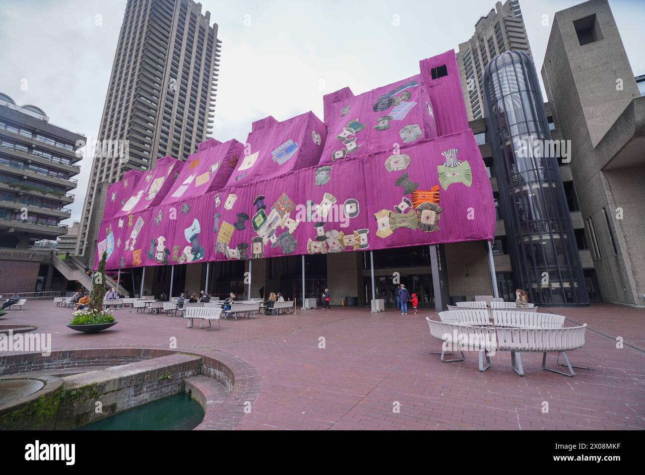 London 10 April 2024 . Purple Hibiscus by Ghanaian artist Ibahim Mahama ...