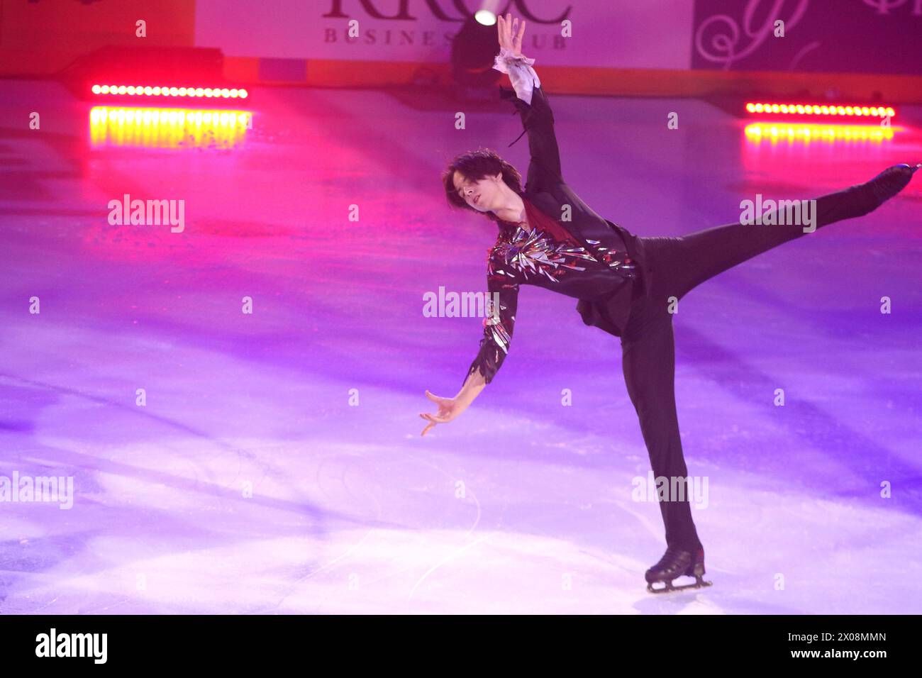 Petr Gumennik, athlete performs in the first part of the figure skating ...
