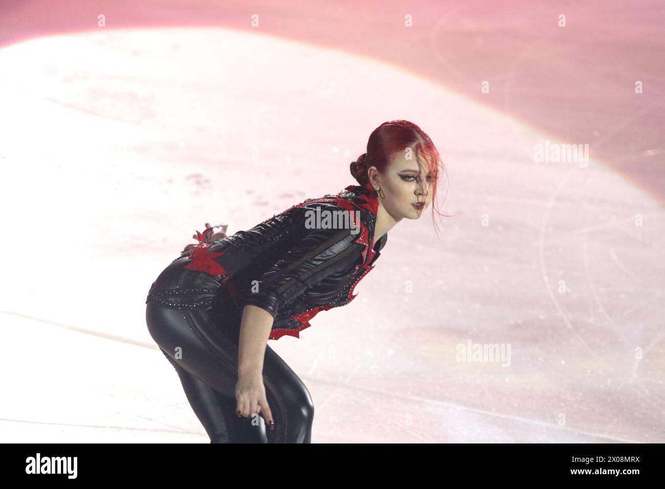 Alexandra Trusova, athlete performs in the first part of the figure ...