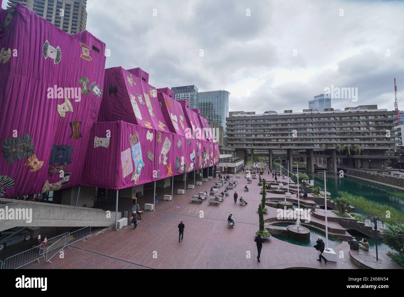 London 10 April 2024 . Purple Hibiscus by Ghanaian artist Ibahim Mahama ...