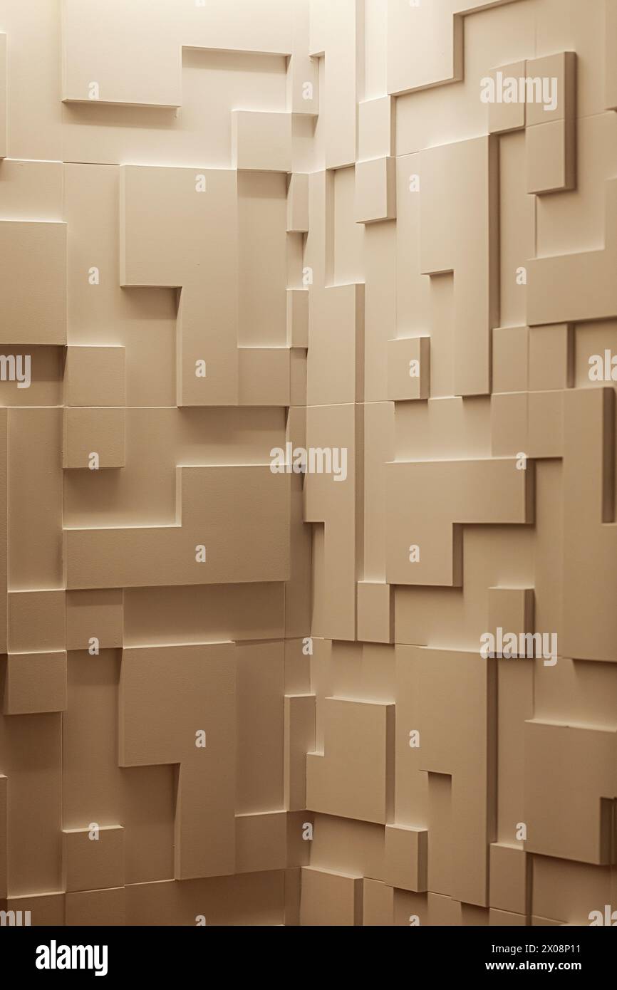 A contemporary design featuring various three-dimensional geometric ...