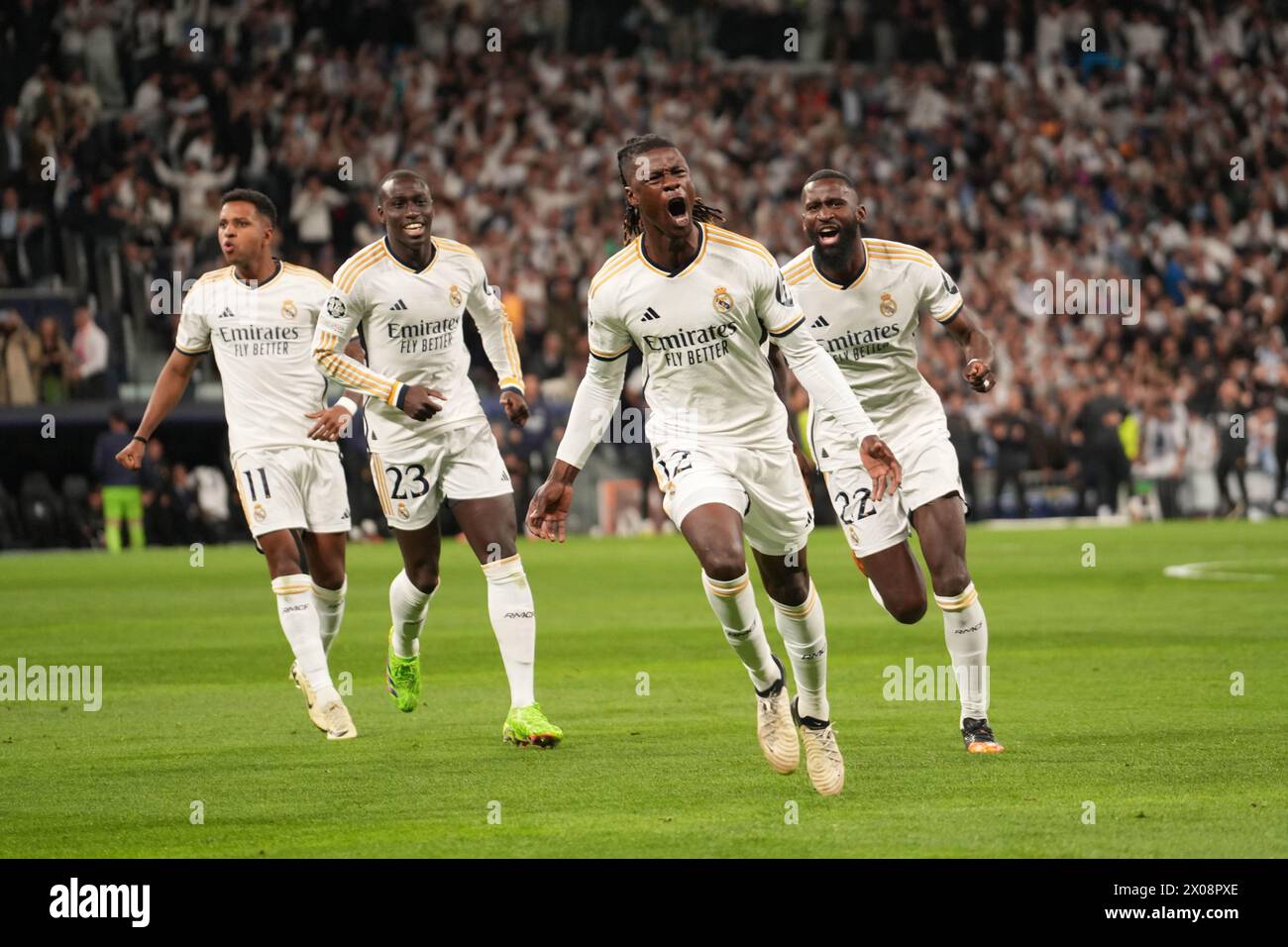 Eduardo Camavinga of Real Madrid celebrates his goal during the UEFA ...