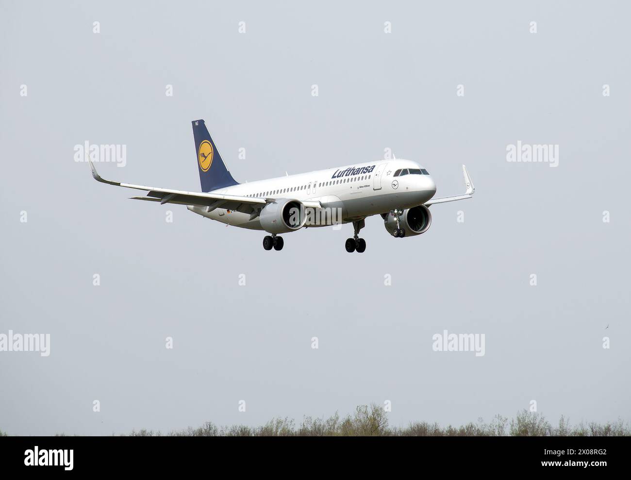 Lufthansa (is the largest German airline), Airbus A320 neo airplane ...