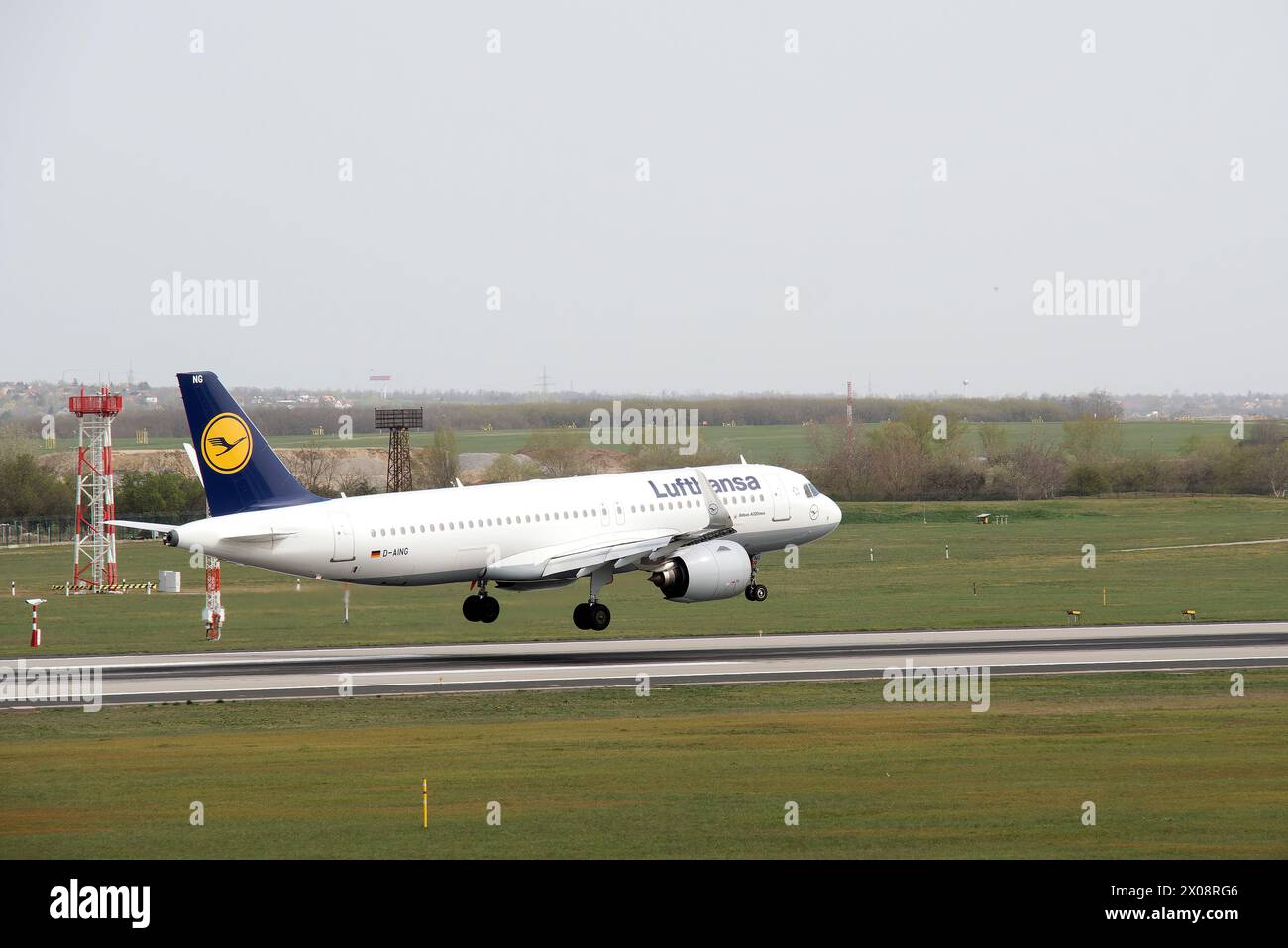 Lufthansa (is the largest German airline), Airbus A320 neo airplane ...