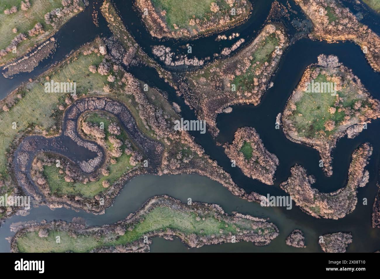 Aerial shot displaying the intricate, serpentine curves of the Ciguera ...