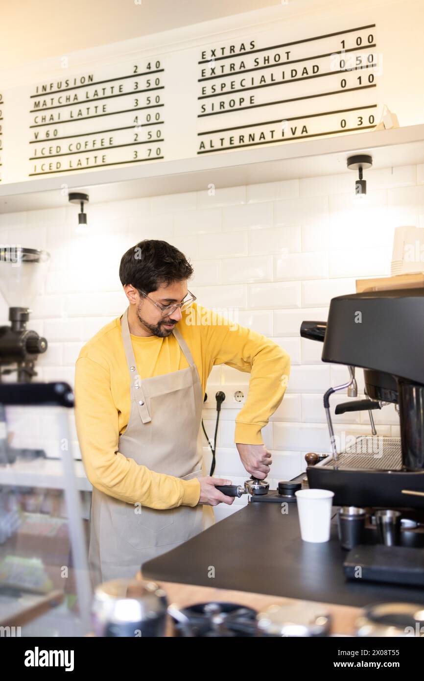 Professional barista works equipment hi-res stock photography and ...