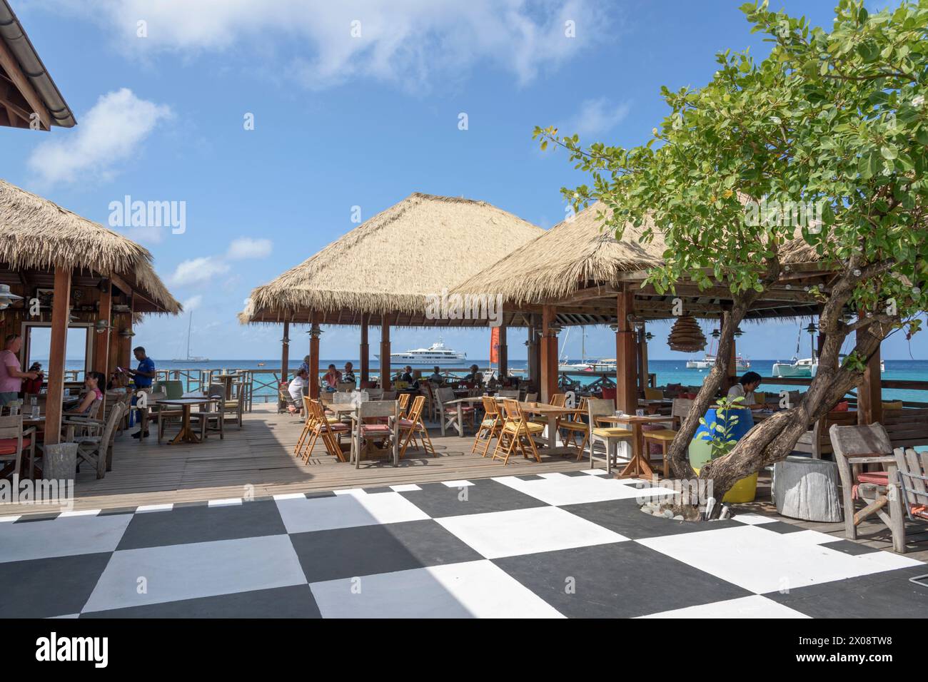 The legendary Basil's Bar in Britannia Bay, Lovell Village, Mustique ...