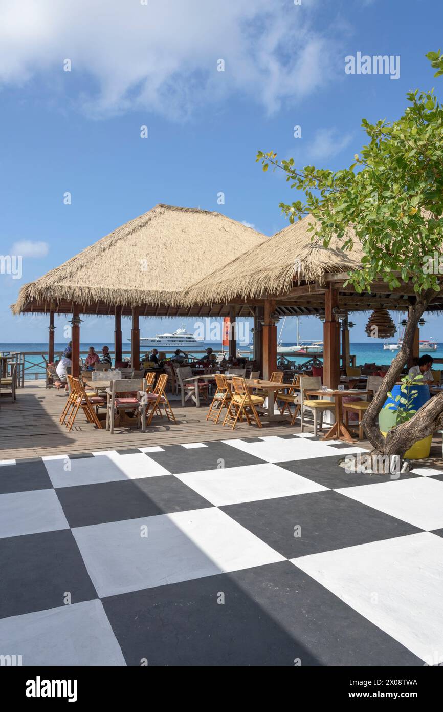 The legendary Basil's Bar in Britannia Bay, Lovell Village, Mustique ...