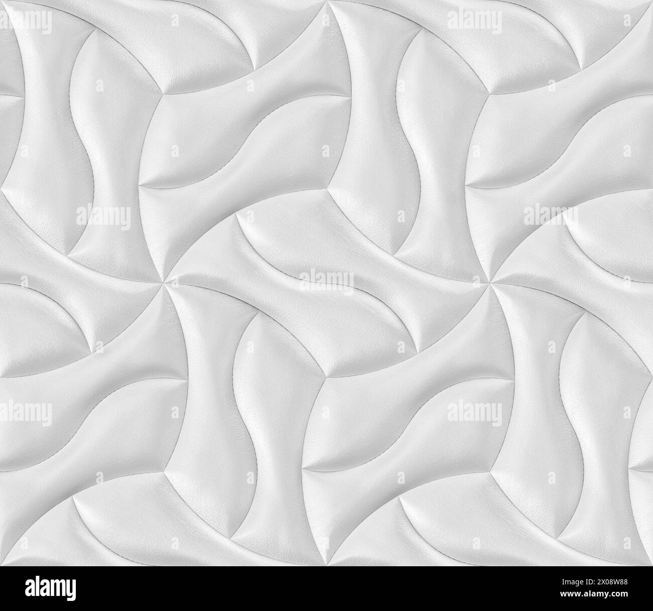 White leather tiles design soft 3d panels High quality seamless ...