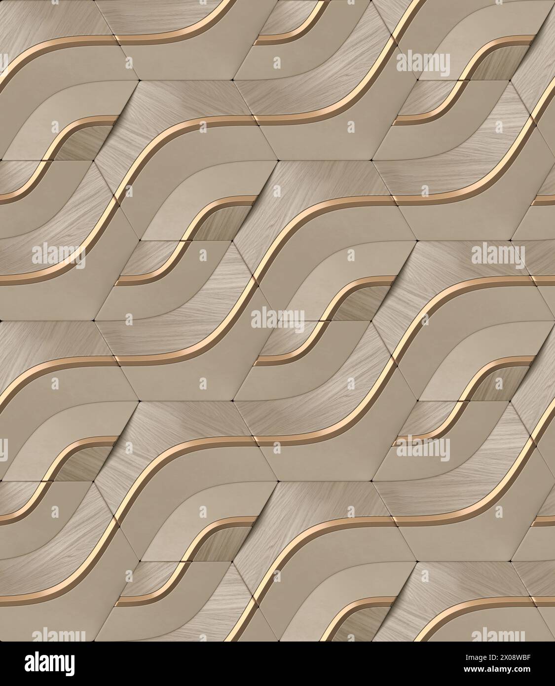 This high-quality, seamless 3D wallpaper design features a ...