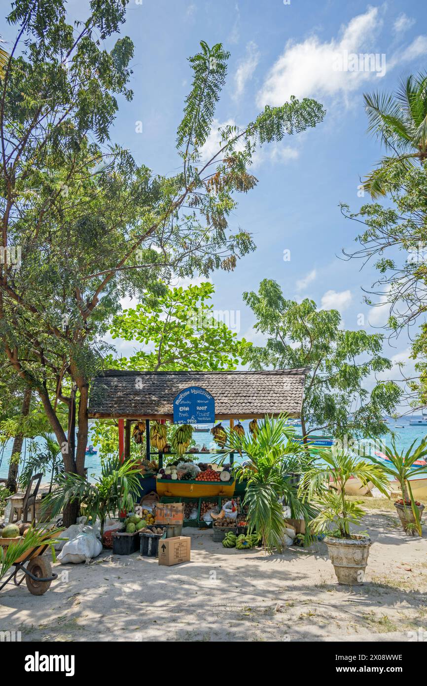Stanley Junior's Fruit and Vegetable stall in Lovell Village, Britannia ...