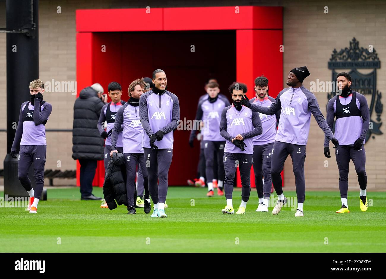 Liverpool players during the training session at the AXA Training ...
