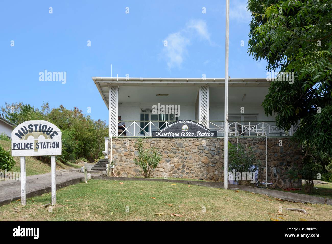 Police station in Lovell Village, Mustique Island, St Vincent & the ...