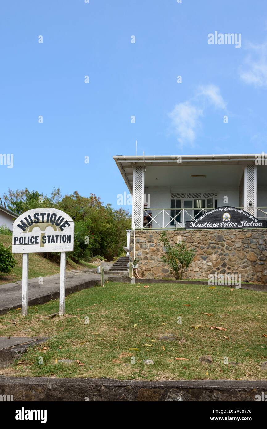 Police station in Lovell Village, Mustique Island, St Vincent & the ...