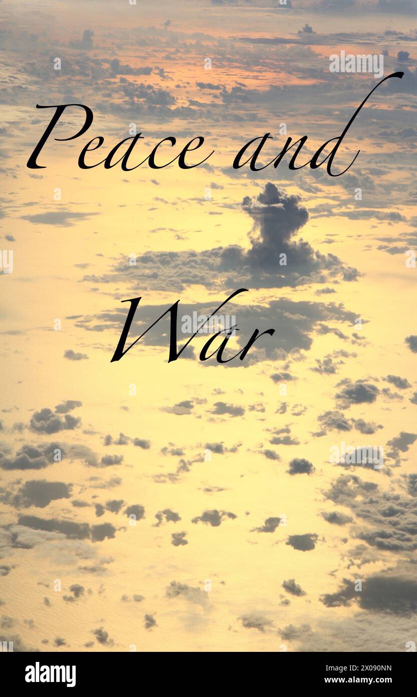 Peace and War. History of World Wars. Aerial view. Nuclear weapons ...