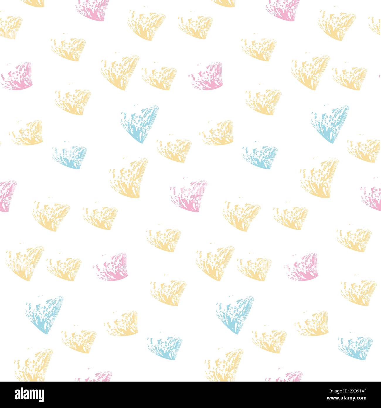 brush drawn geometric shapes seamless pattern. Hand drawn straight ...