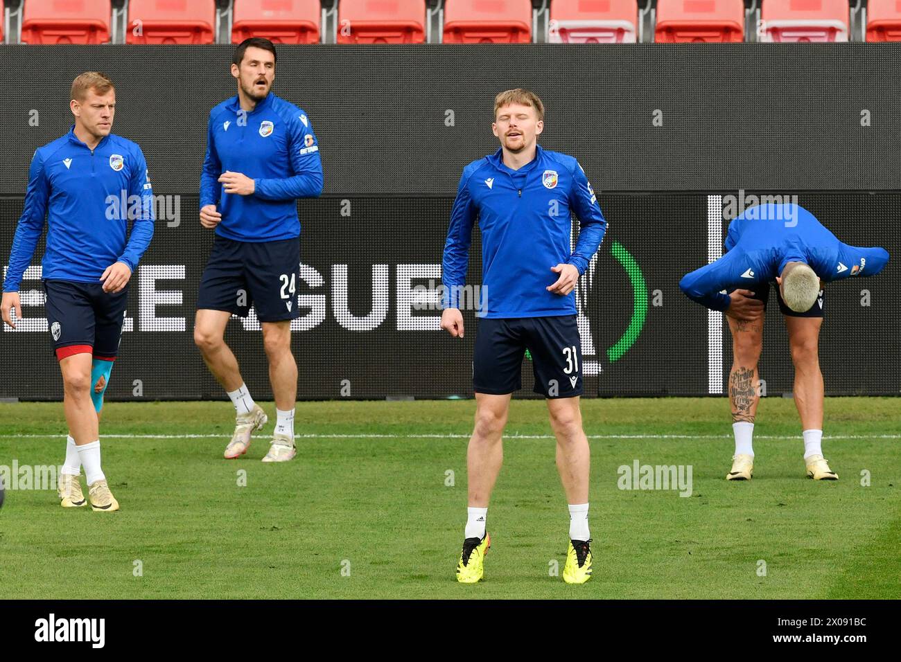 Pilsen, Czech Republic. 10th Apr, 2024. L-R Matej Vydra, Milan Havel ...