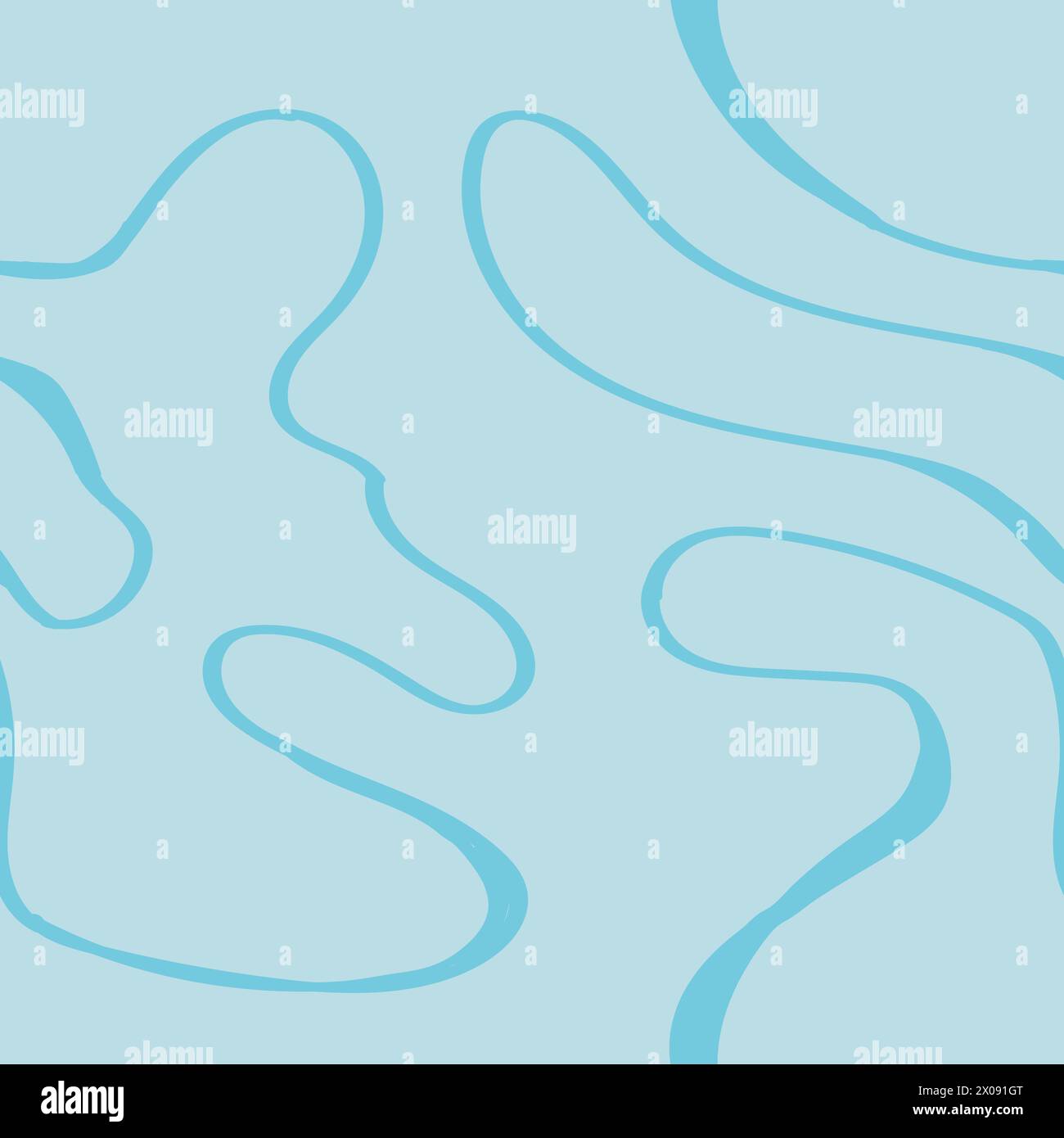 Seamless abstract pattern with squiggles and scribbles. Weaved curved ...