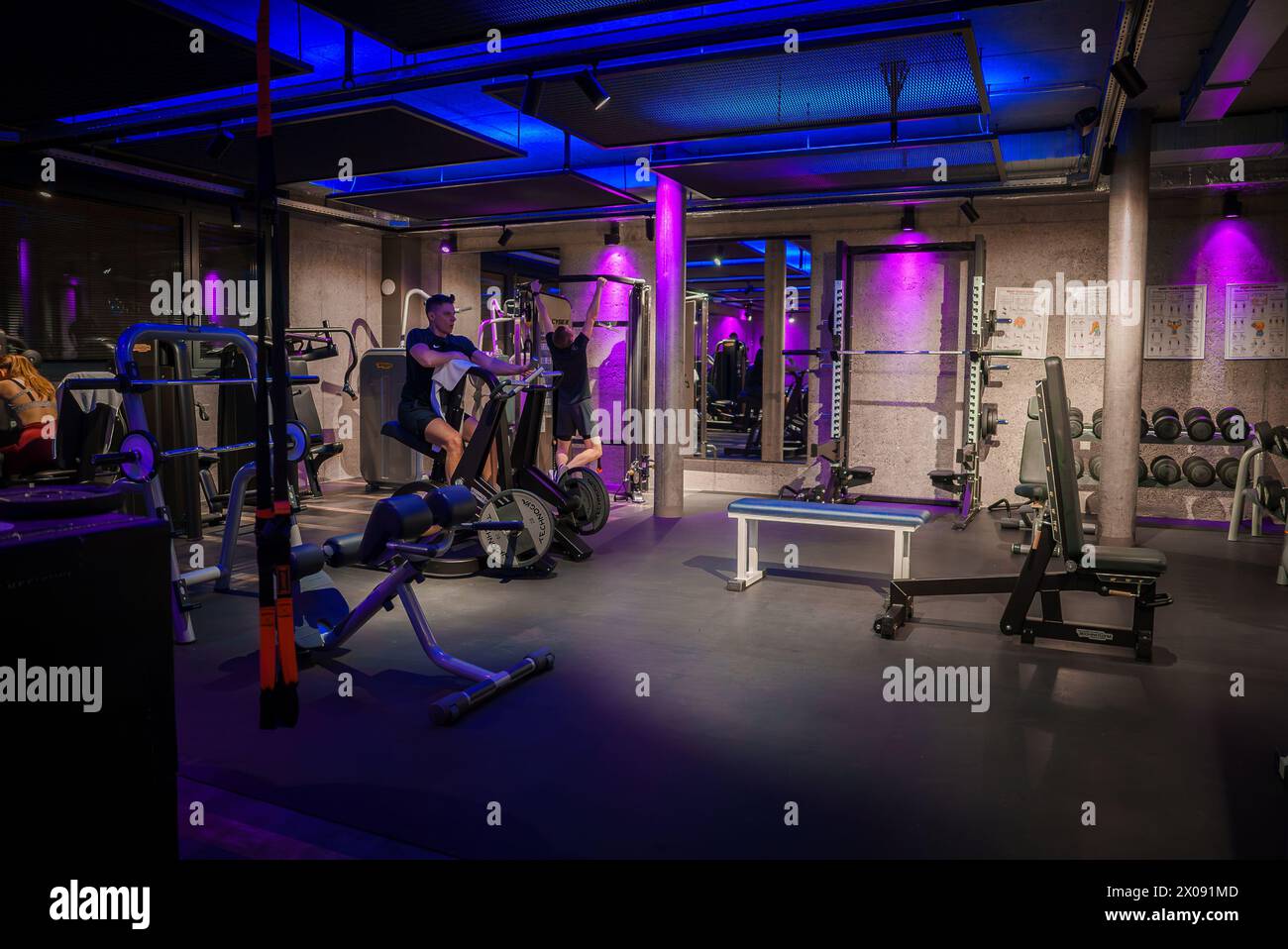 Luxury gym with exercise machines at Zermatt ski resort Stock Photo - Alamy