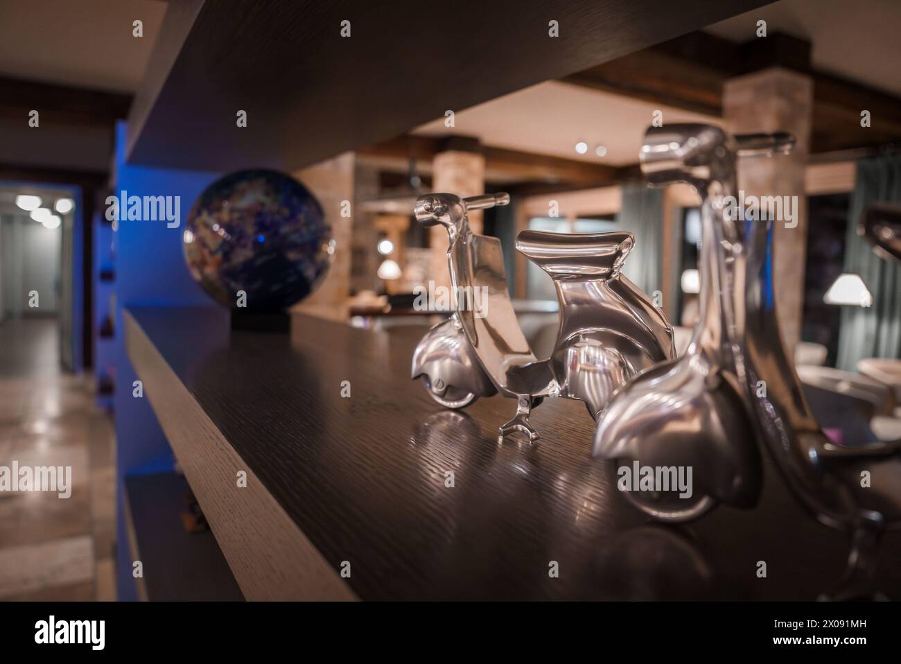 Luxurious Camel Sculpture on Dark Shelf, Zermatt Ski Resort Stock Photo ...