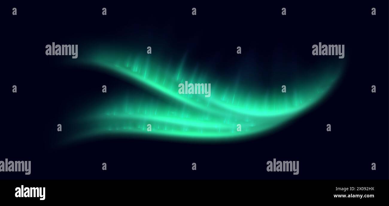 Northern lights, aurora borealis effect, realistic glowing lights ...