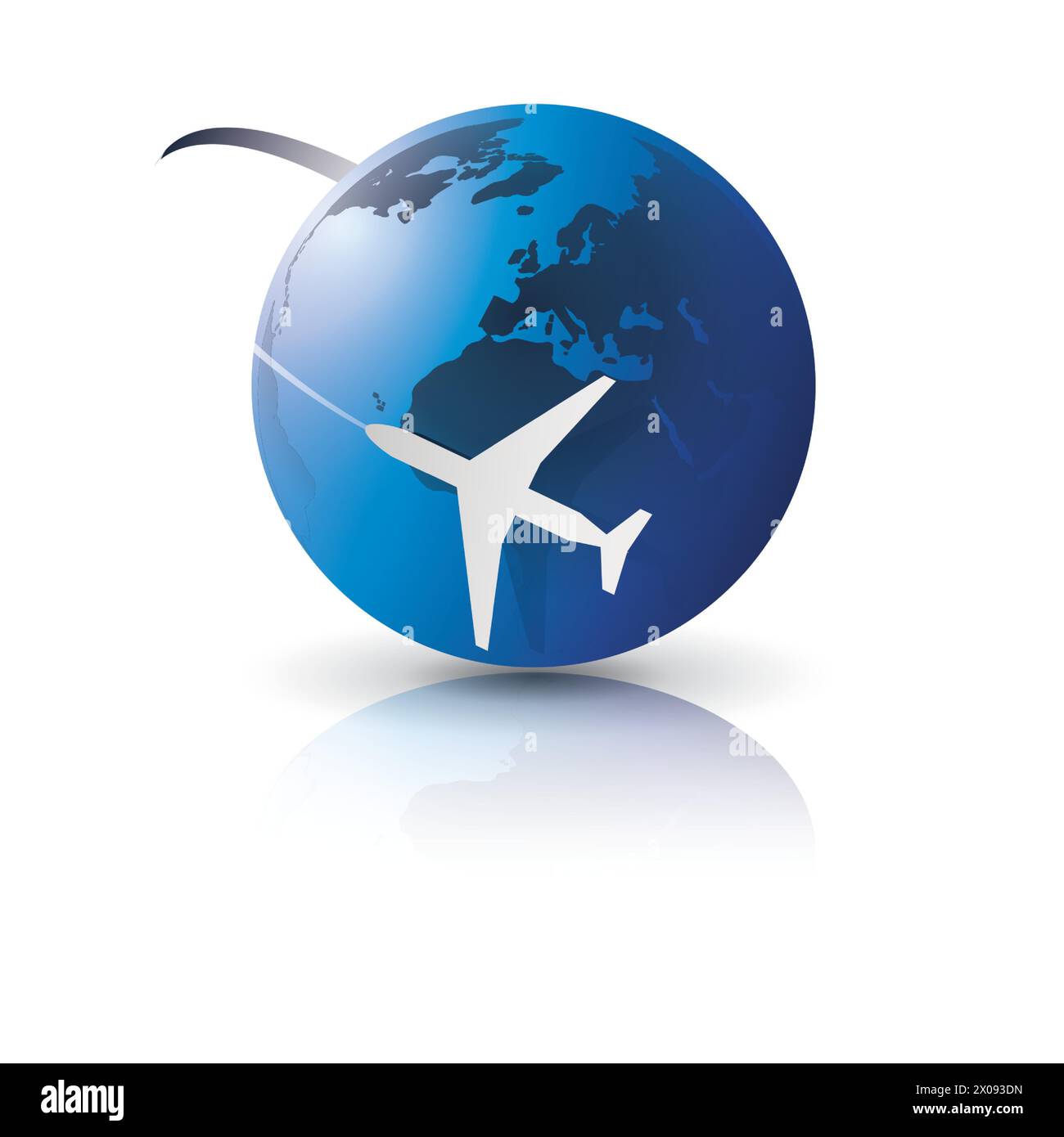 Traveling Around the World - Travel by Airplane - Modern Style Earth ...