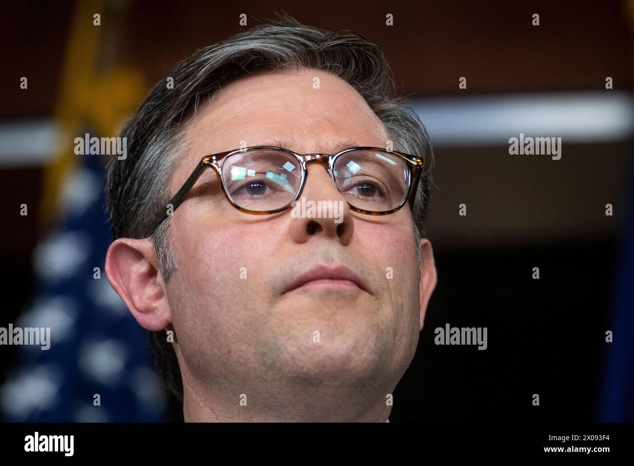 Speaker of the US House of Representatives Mike Johnson (Republican of ...
