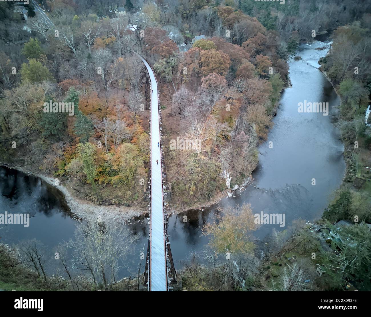 Drone view railroad trestle hi-res stock photography and images - Alamy