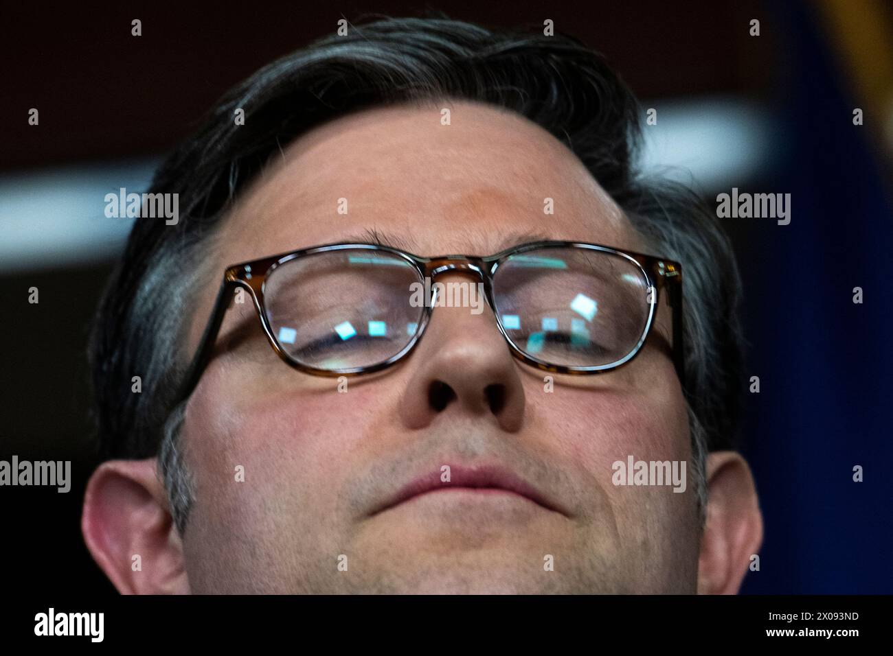 Speaker of the US House of Representatives Mike Johnson (Republican of ...