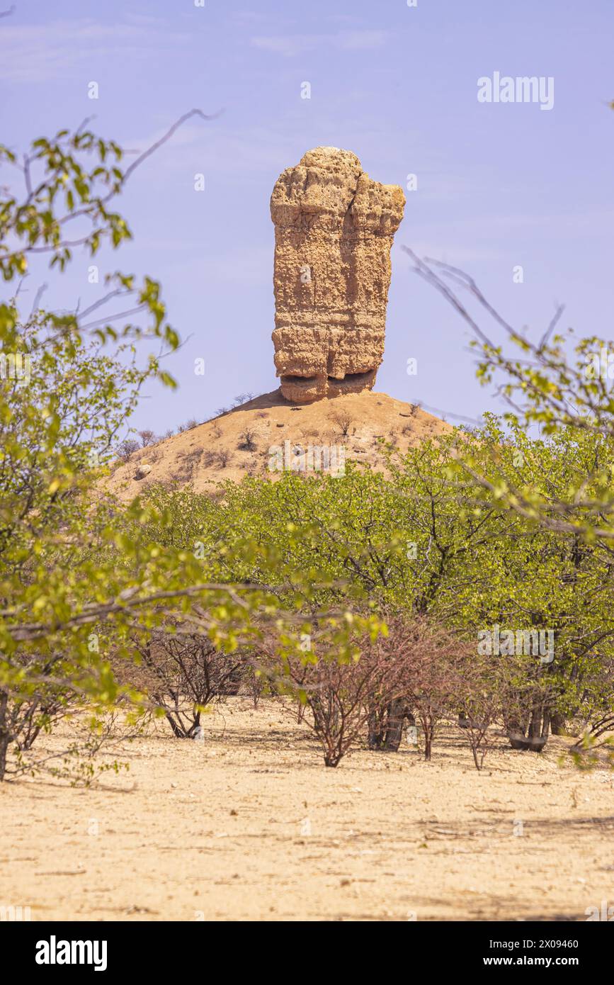 Picture of the famous Vingerklip rock needle in northern Namibia during ...