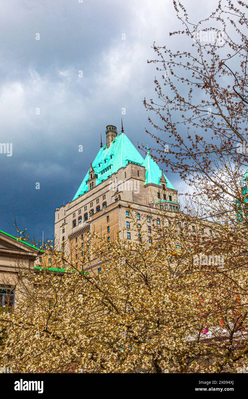 Iconic roof of the Fairmont Hotel Vancouver in Canada Stock Photo - Alamy