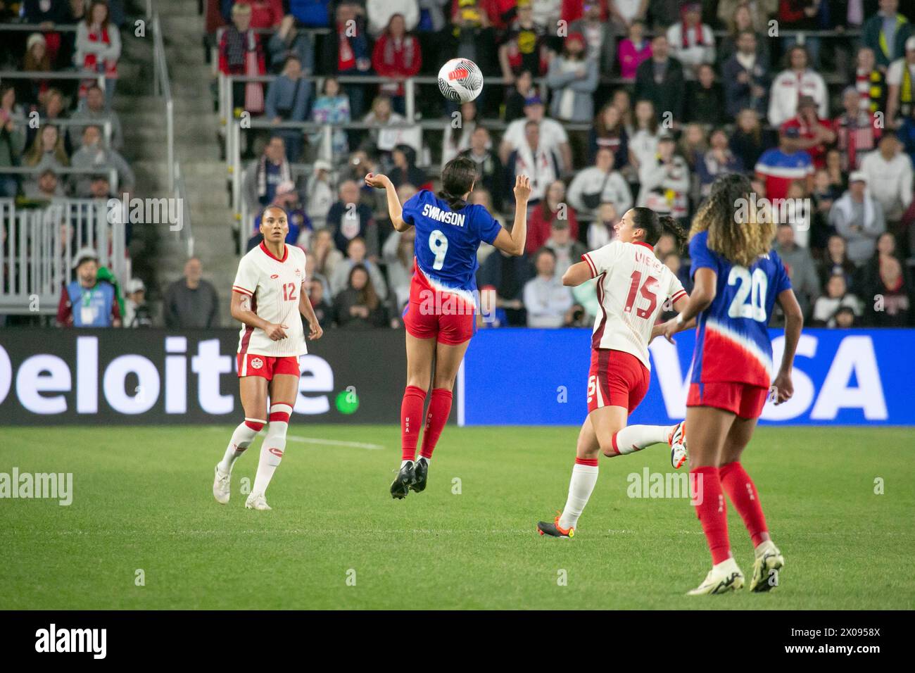 Columbus, Ohio, USA. 9th April, 2024. USWNT forward Mallory Swanson (9 ...
