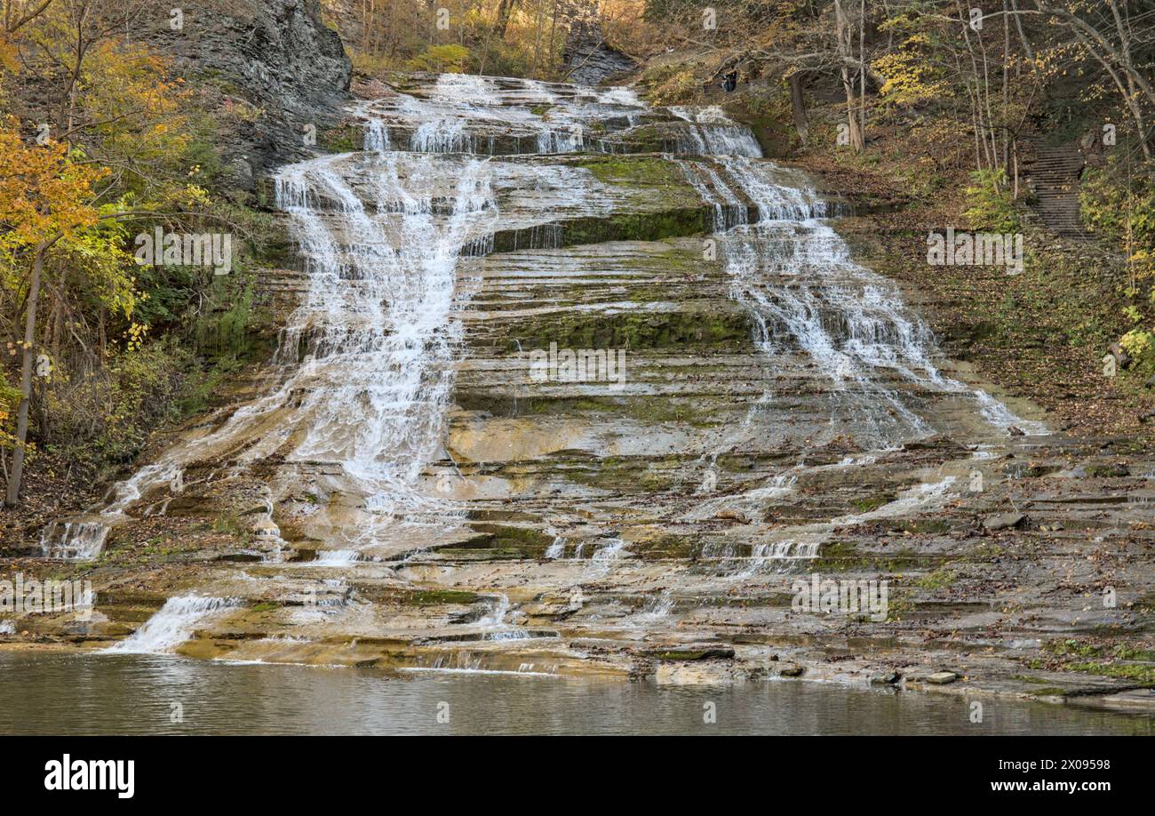 buttermilk falls state park (ithaca new york, finger lakes region ...