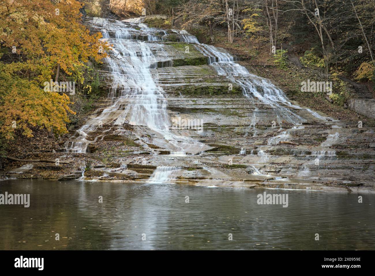 buttermilk falls state park (ithaca new york, finger lakes region ...