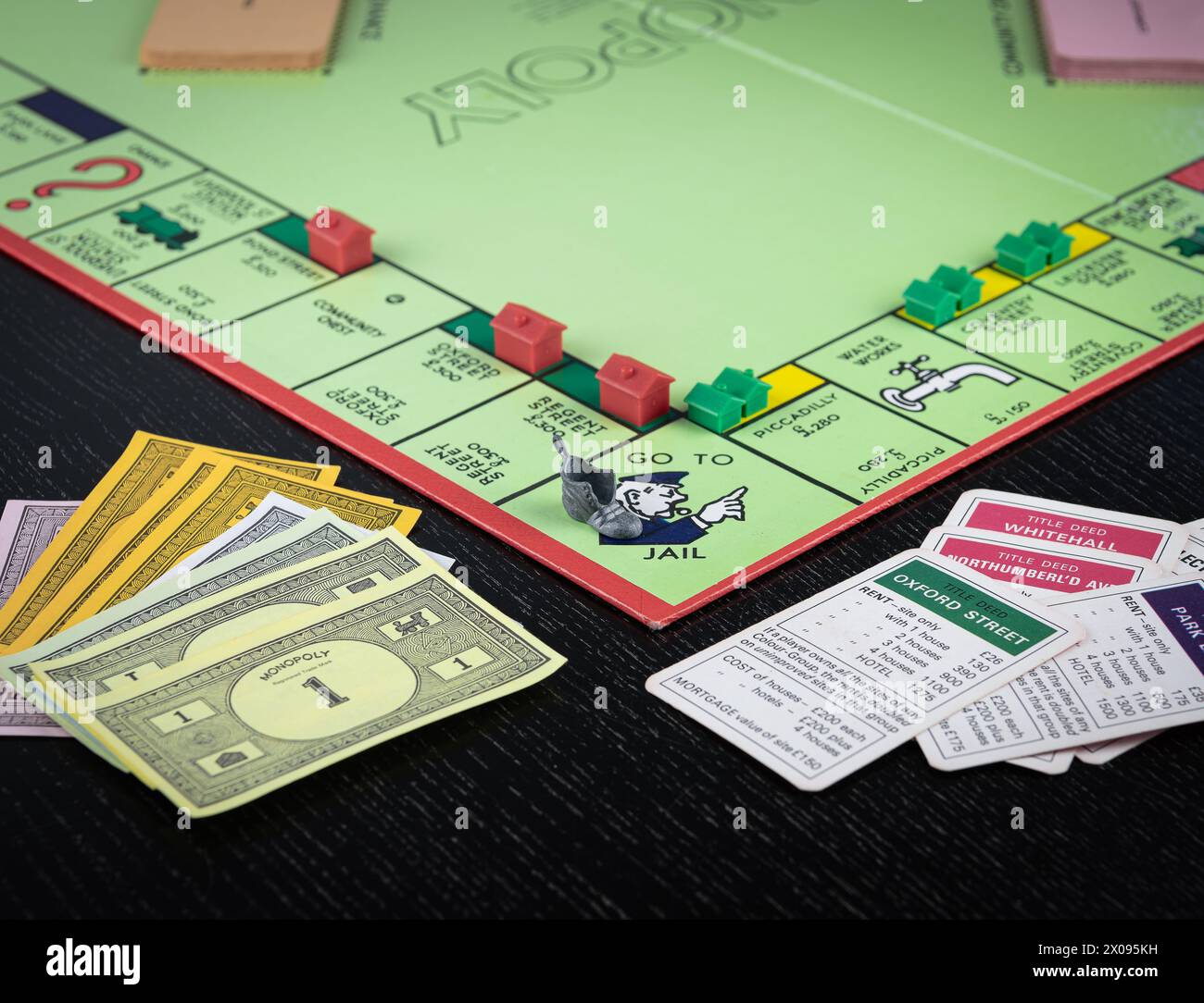 The Old boot on the Go To Jail square on a UK Monopoly Board during a ...