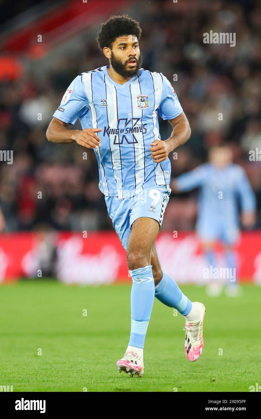 Southampton, UK. 09th Apr, 2024. Coventry City forward Ellis Simms (9 ...