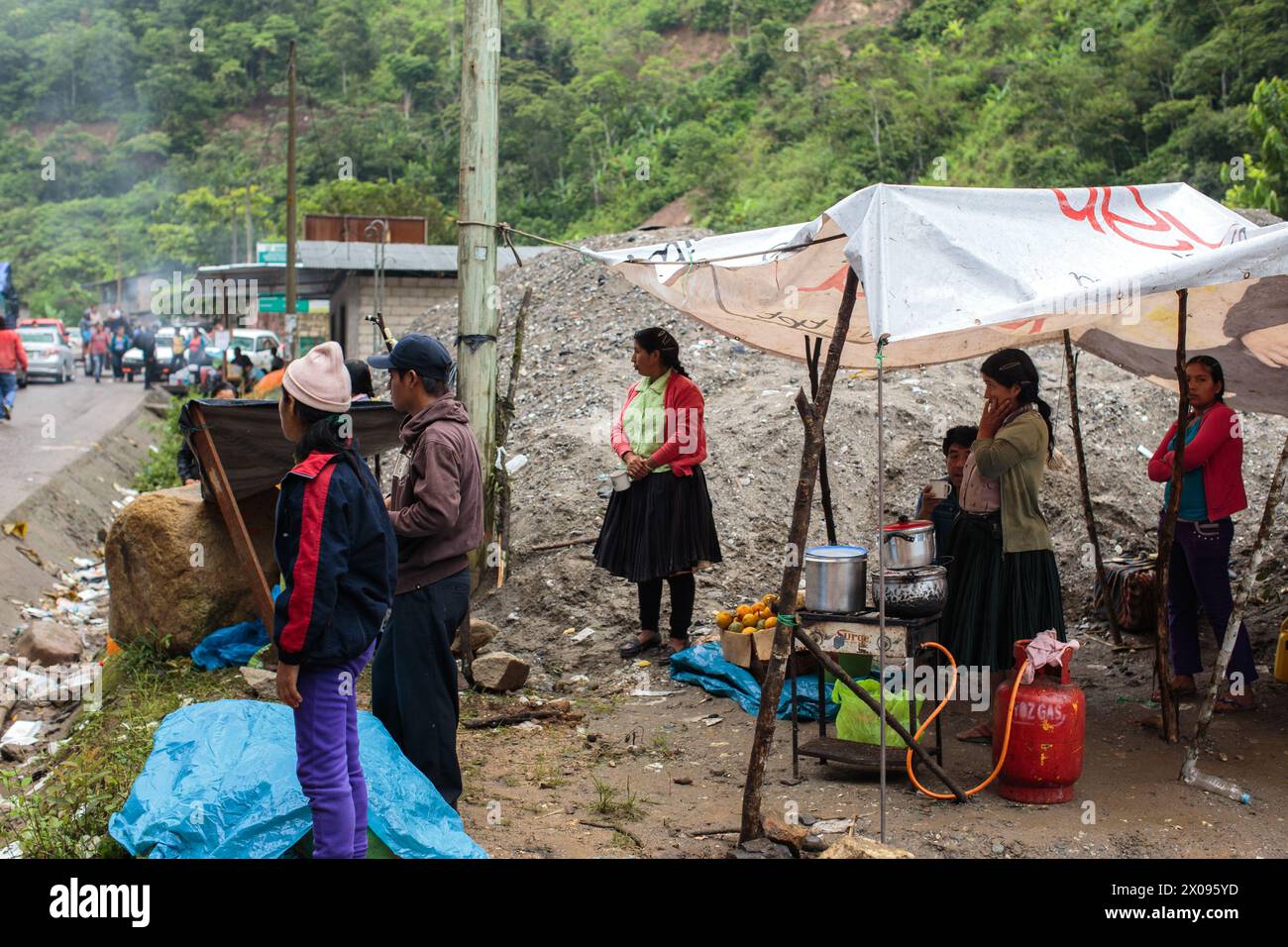 Landslide in mountains peru hi-res stock photography and images - Alamy